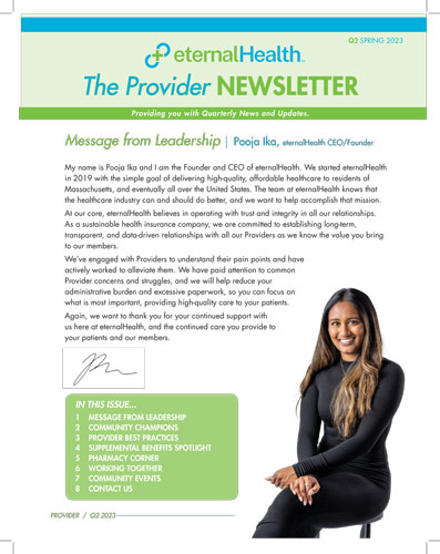 Provider Newsletter - eternalHealth